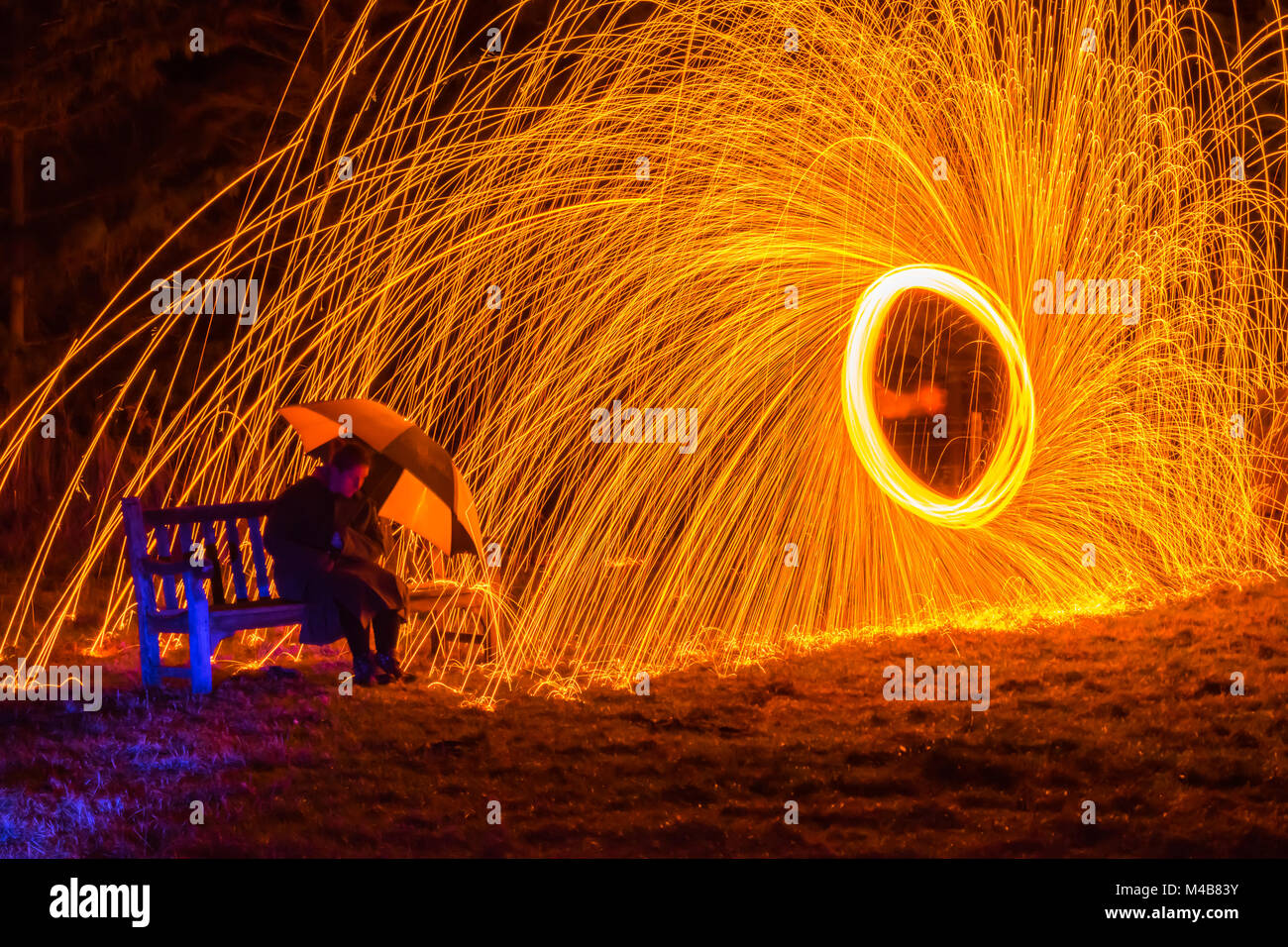 Firework wheels hi-res stock photography and images - Alamy
