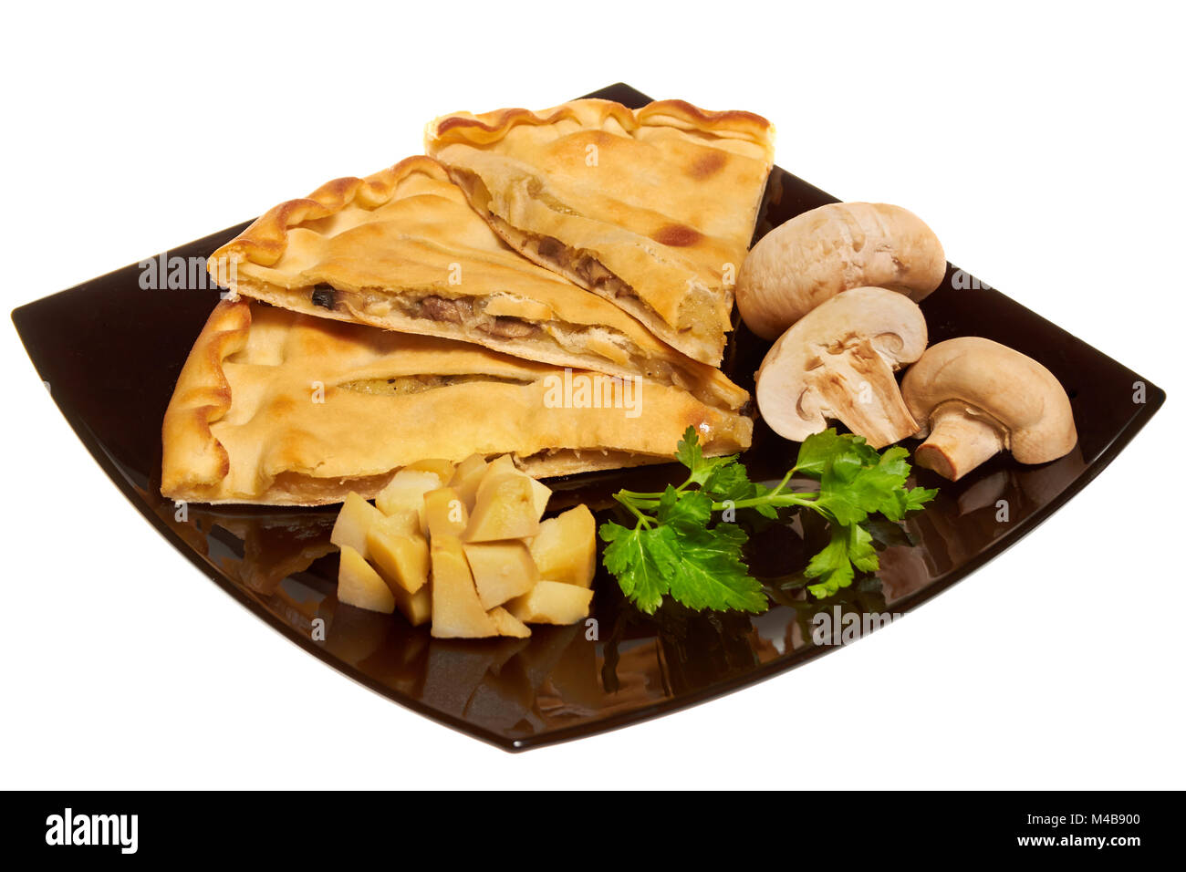 Pie isolated on white Stock Photo - Alamy