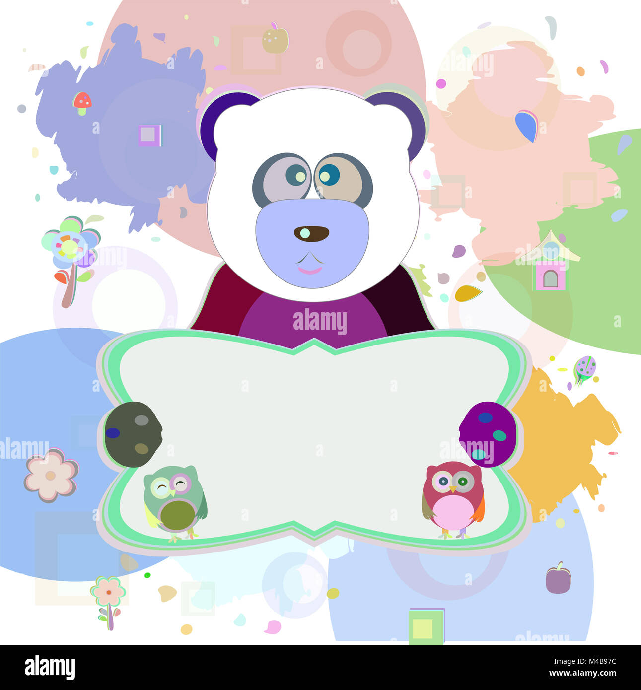 Cute panda girl cartoon hi-res stock photography and images - Alamy