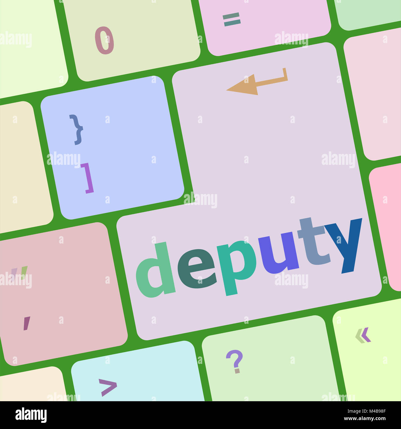 social concept: computer keyboard with word deputy Stock Photo - Alamy