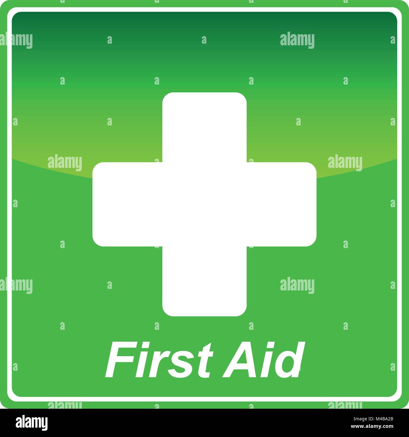 First aid green icon - vector Stock Vector Image & Art - Alamy