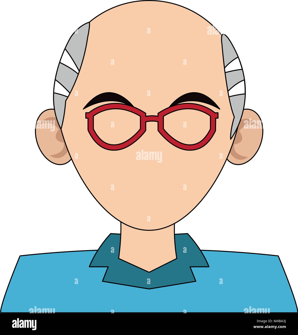 Anonymous portrait old man Stock Vector Images - Alamy