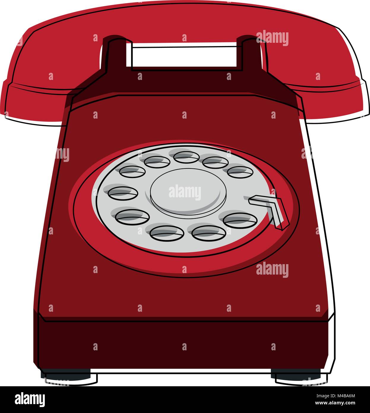 Retro telephone handset cable cartoon Stock Vector Images - Alamy