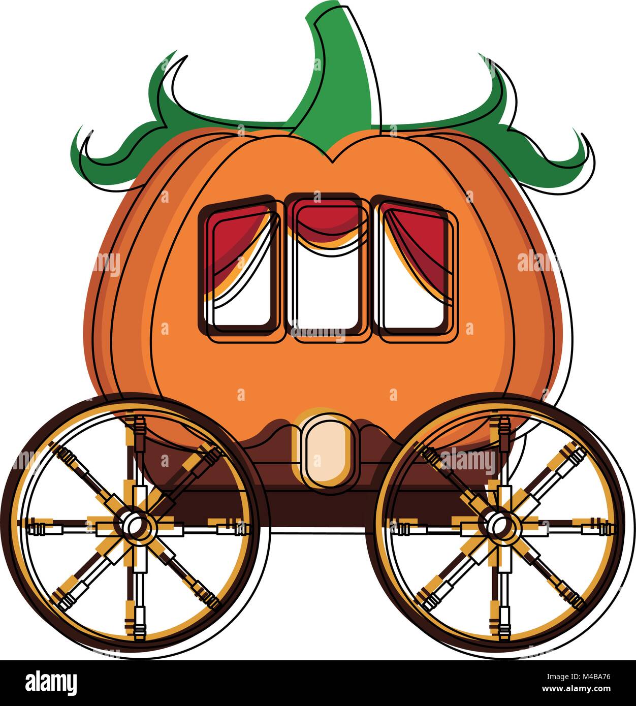 Pumpkin carriage cartoon Stock Vector Image & Art - Alamy