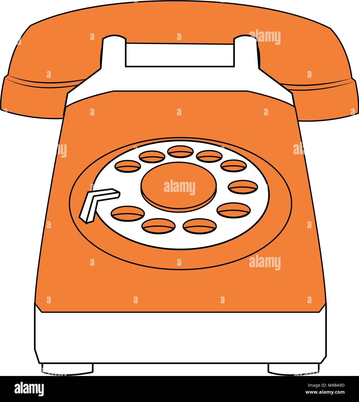 Retro telephone handset cable cartoon Stock Vector Images - Alamy