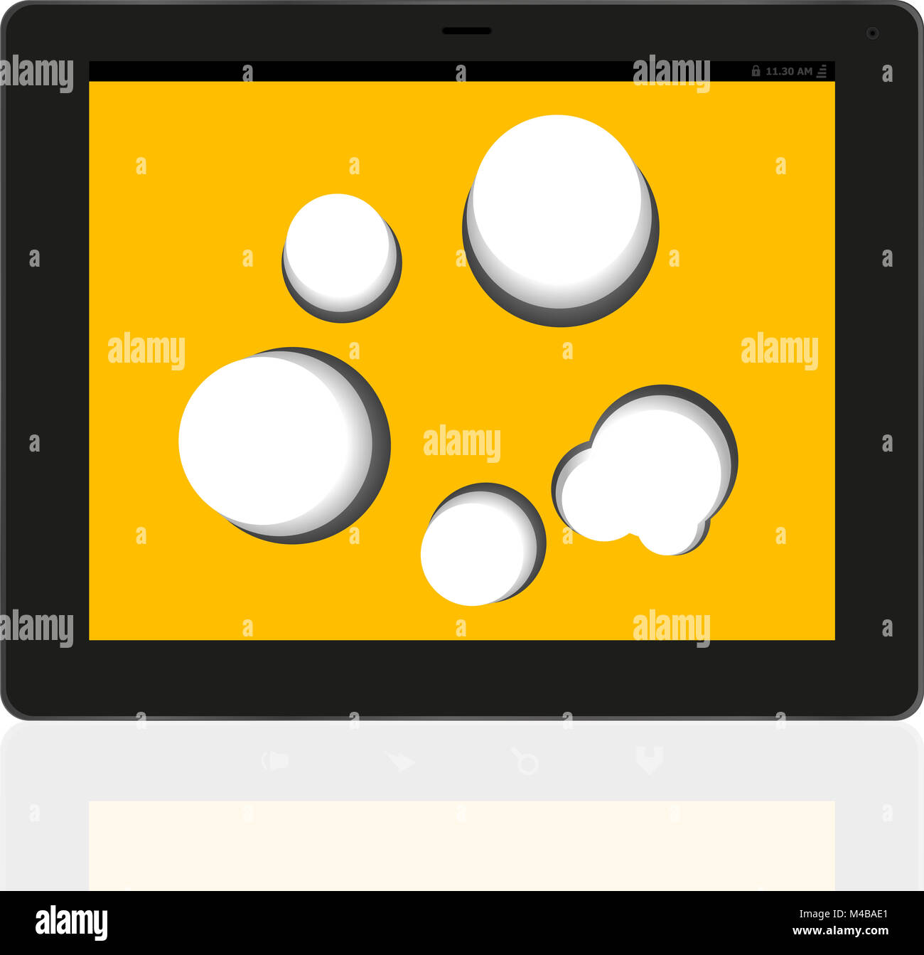 speech bubble on black tablet pc social, network concept Stock Photo ...