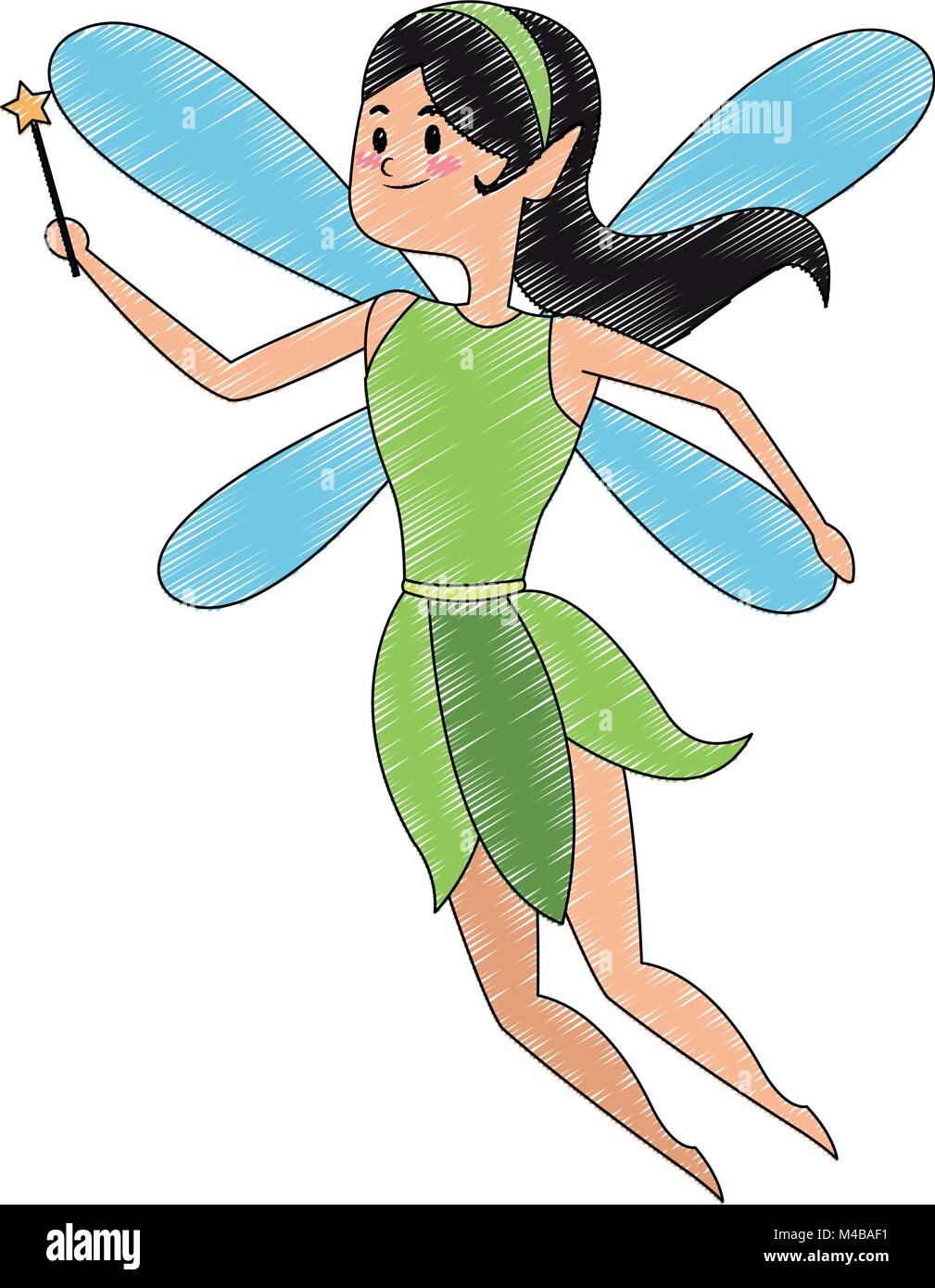 Fairy flying cartoon Stock Vector Image & Art - Alamy