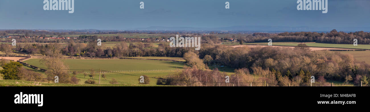 North Yorkshire Panoramic Landscape. East to south east panorama from ...