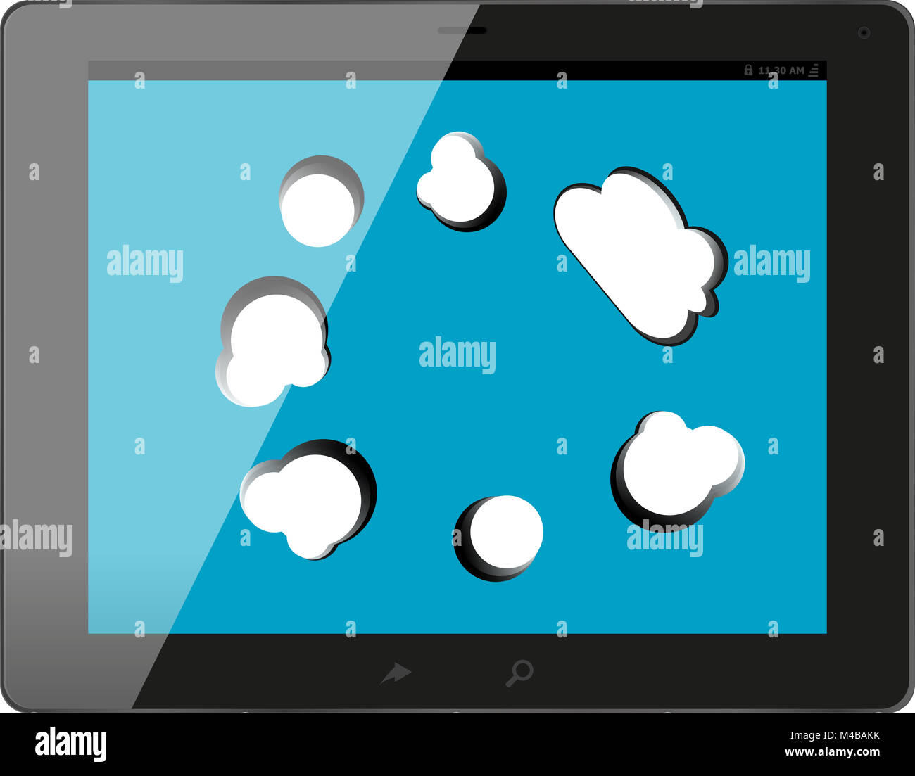 speech bubble on black tablet pc social, network concept Stock Photo ...