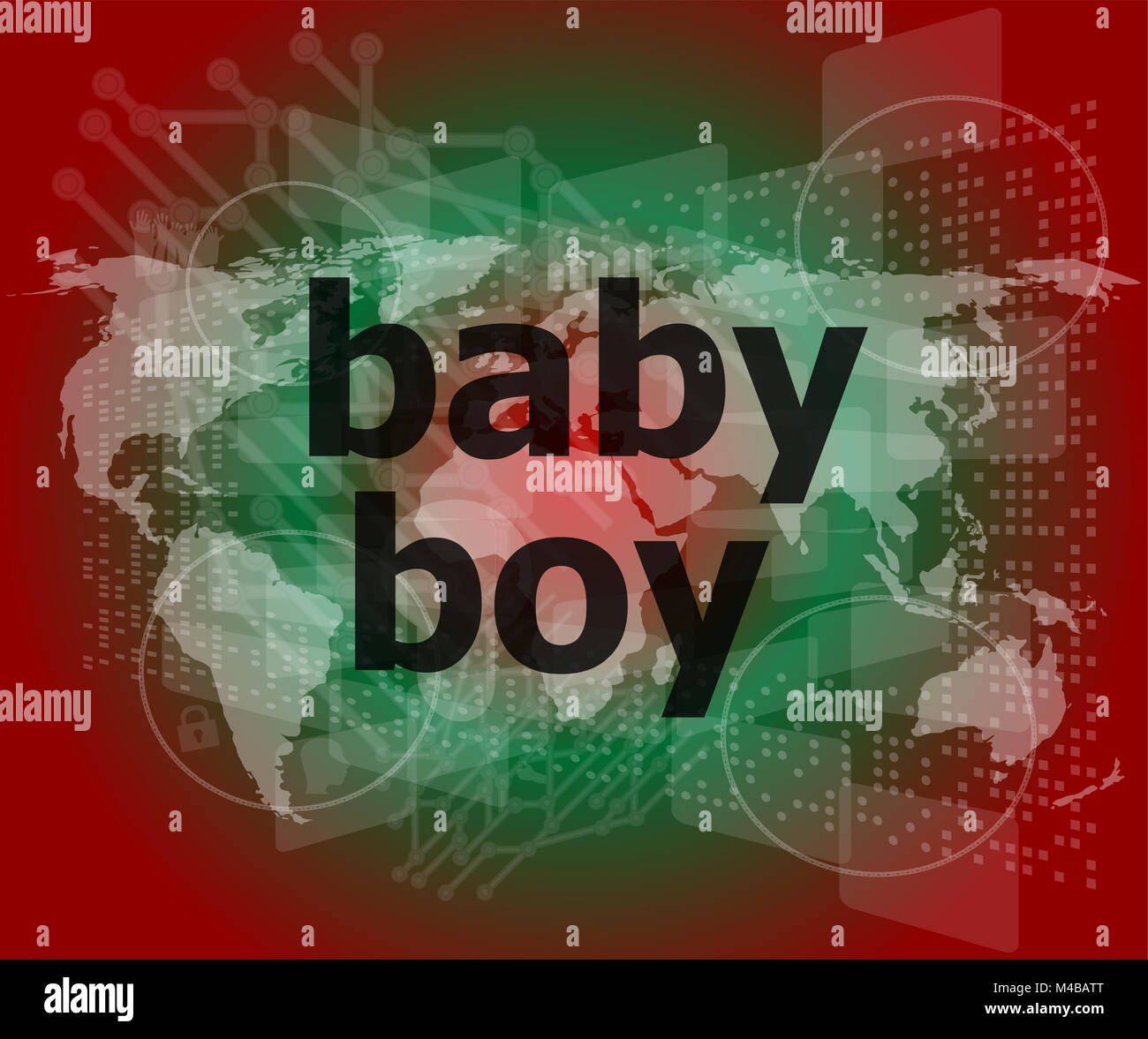 baby boy word on a virtual digital background Stock Photo - Alamy
