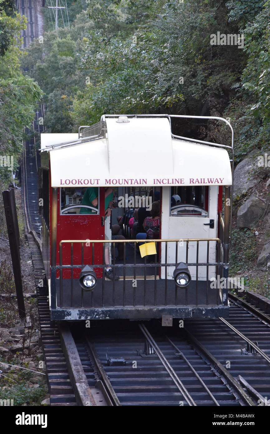 The Lookout Mountain Incline Railway in Chattanooga, Tennessee Stock ...