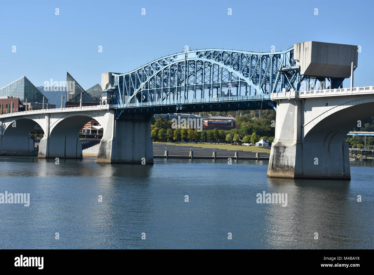 John Ross Bridge on Market Street in Chattanooga, Tennessee Stock Photo ...