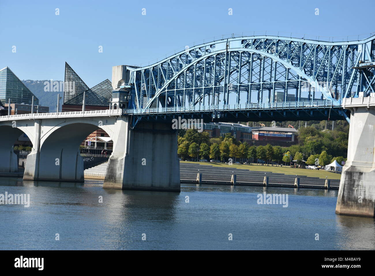 John Ross Bridge on Market Street in Chattanooga, Tennessee Stock Photo ...