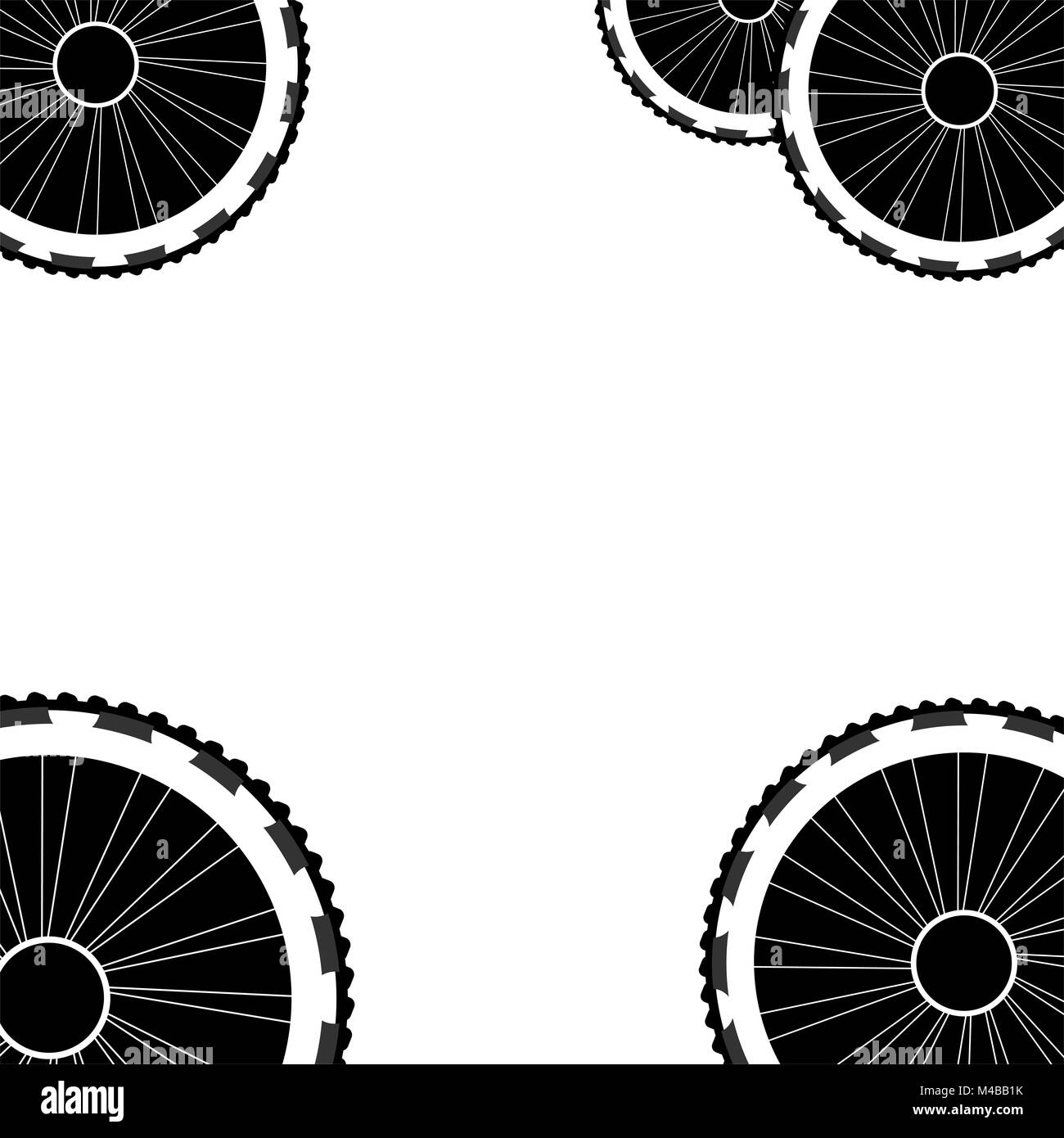 bicycle wheels pattern isolated on white background Stock Photo - Alamy