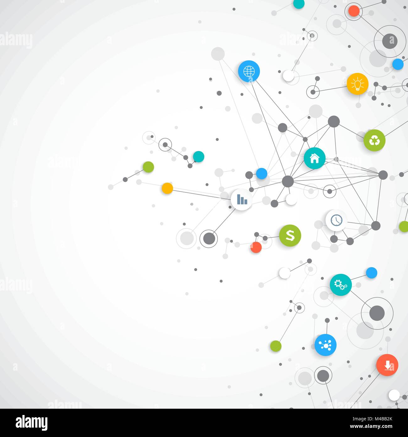 Infographic icons connect global digital hi-res stock photography and ...