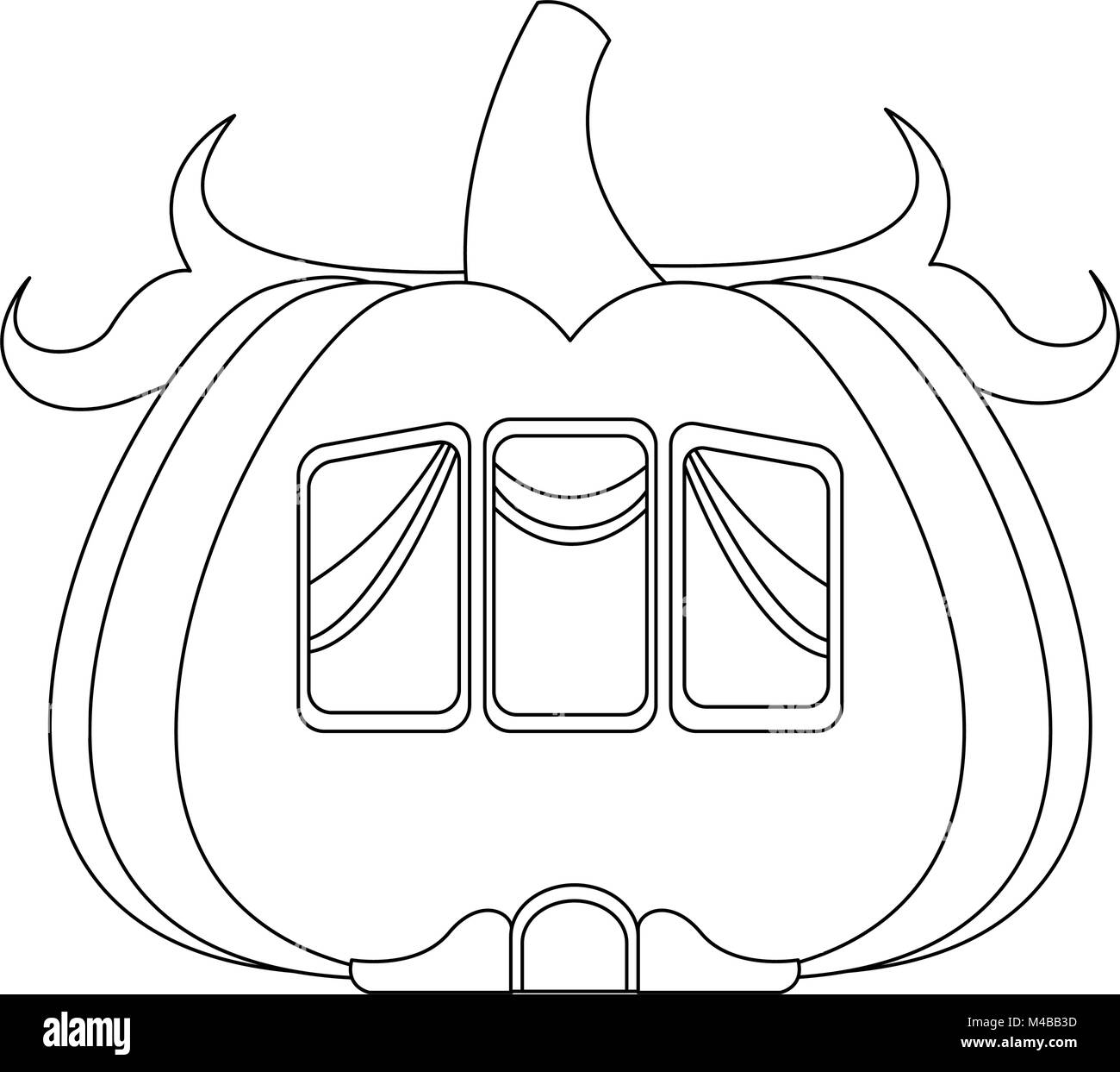 Pumpkin house isolated Stock Vector Image & Art - Alamy