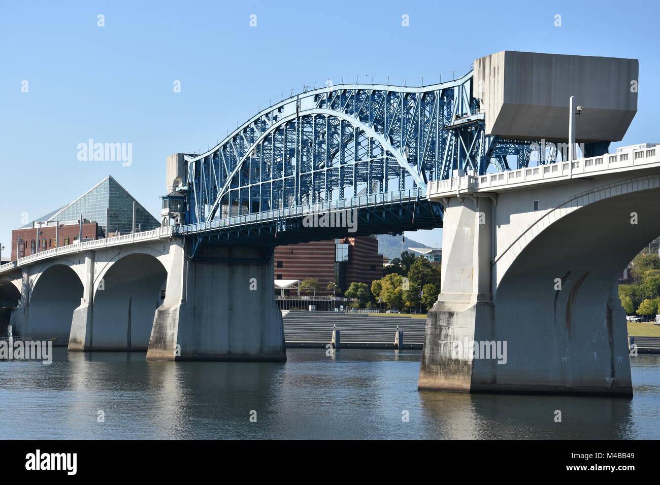 John Ross Bridge on Market Street in Chattanooga, Tennessee Stock Photo ...