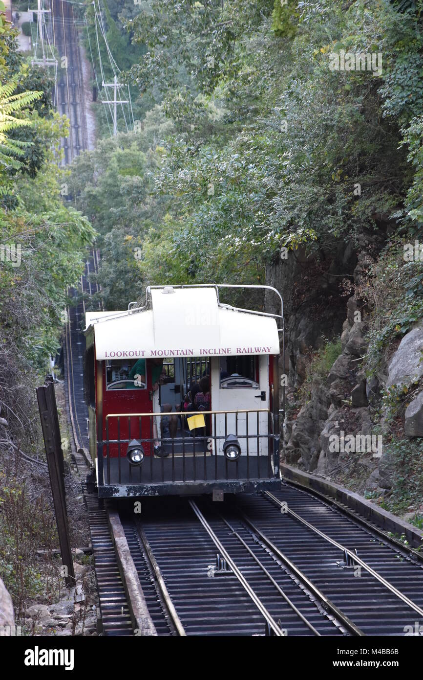 The Lookout Mountain Incline Railway in Chattanooga, Tennessee Stock ...