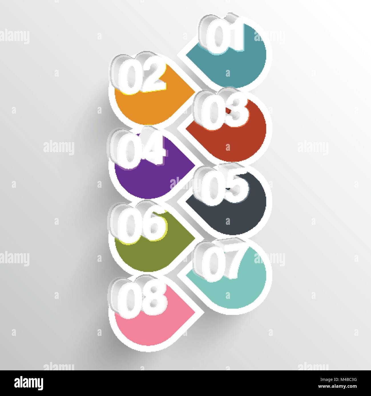 Abstract numbered infographic paper illustration Stock Vector Image ...