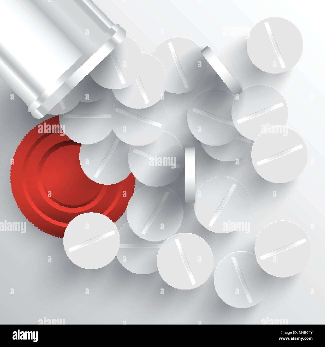 Pills on gray background Stock Vector Images - Alamy