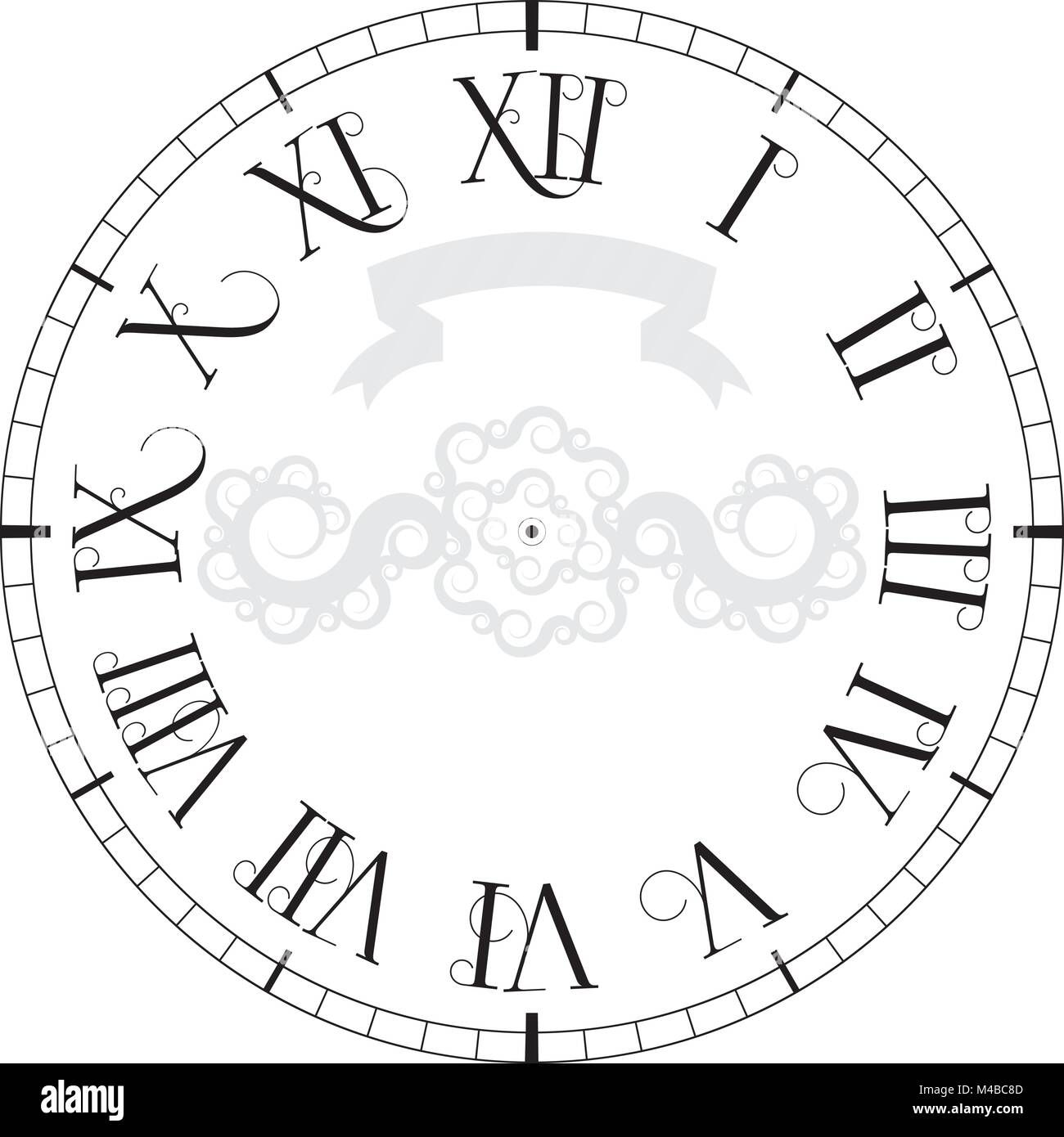 Vintage roman numeral wall Stock Vector Images - Alamy