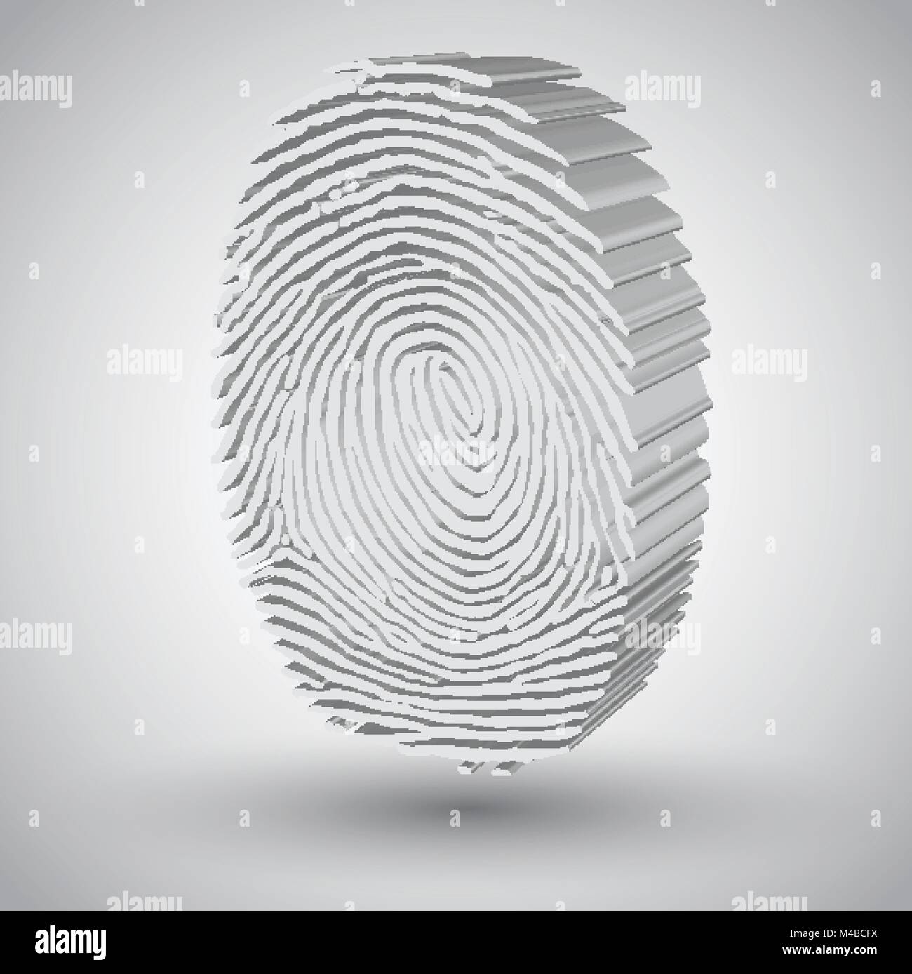 Fingerprint in 3D vector illustration Stock Vector Image & Art - Alamy