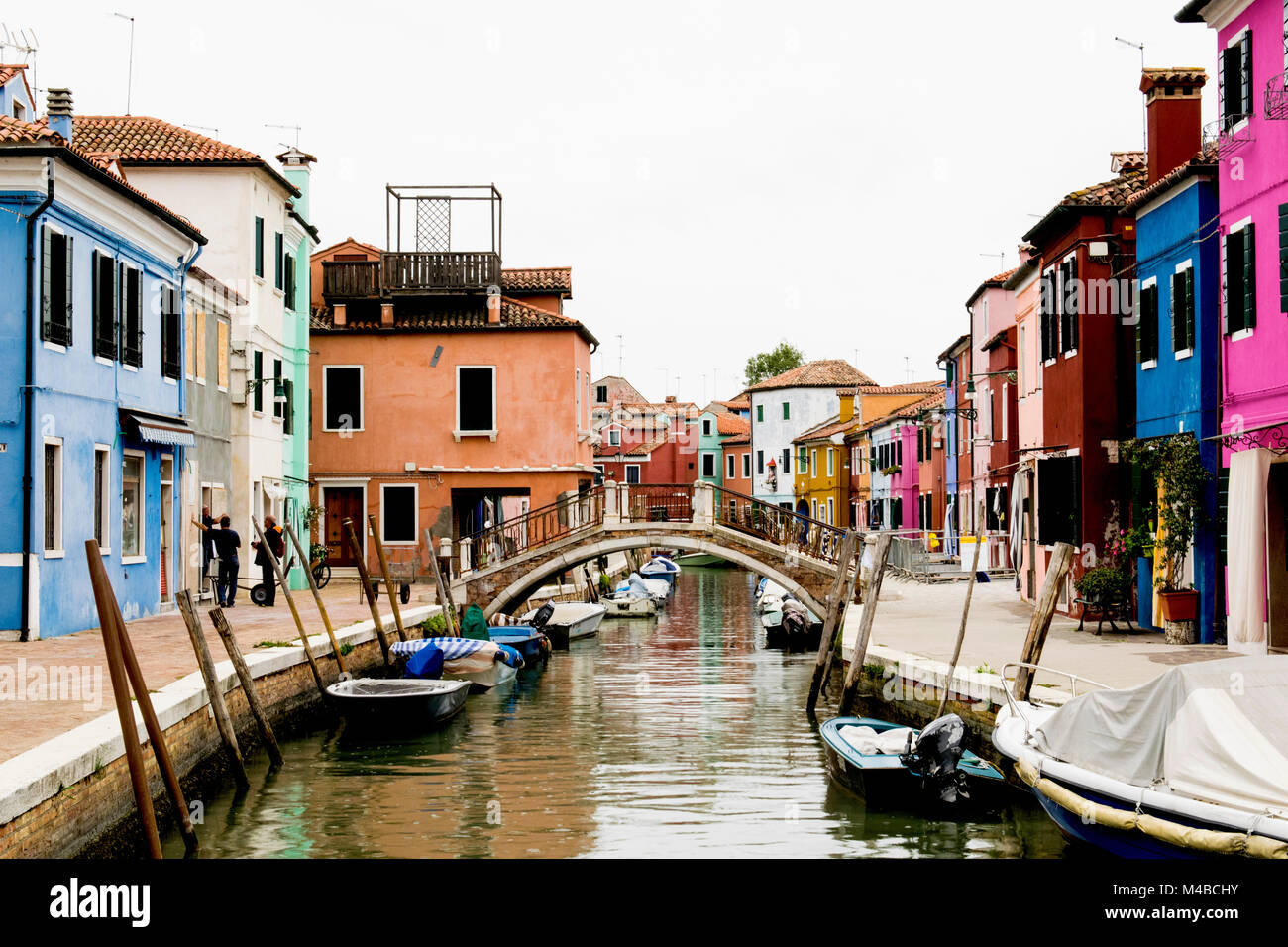 Colorful Burano, Italy with waterway Stock Photo - Alamy