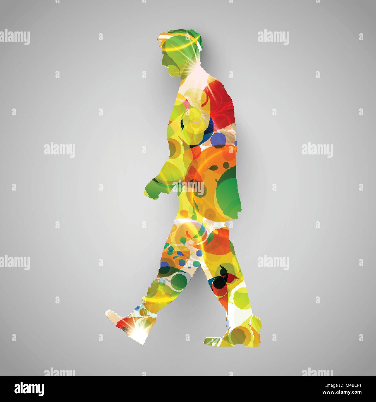 Colorful walker vector illustration Stock Vector Image & Art - Alamy
