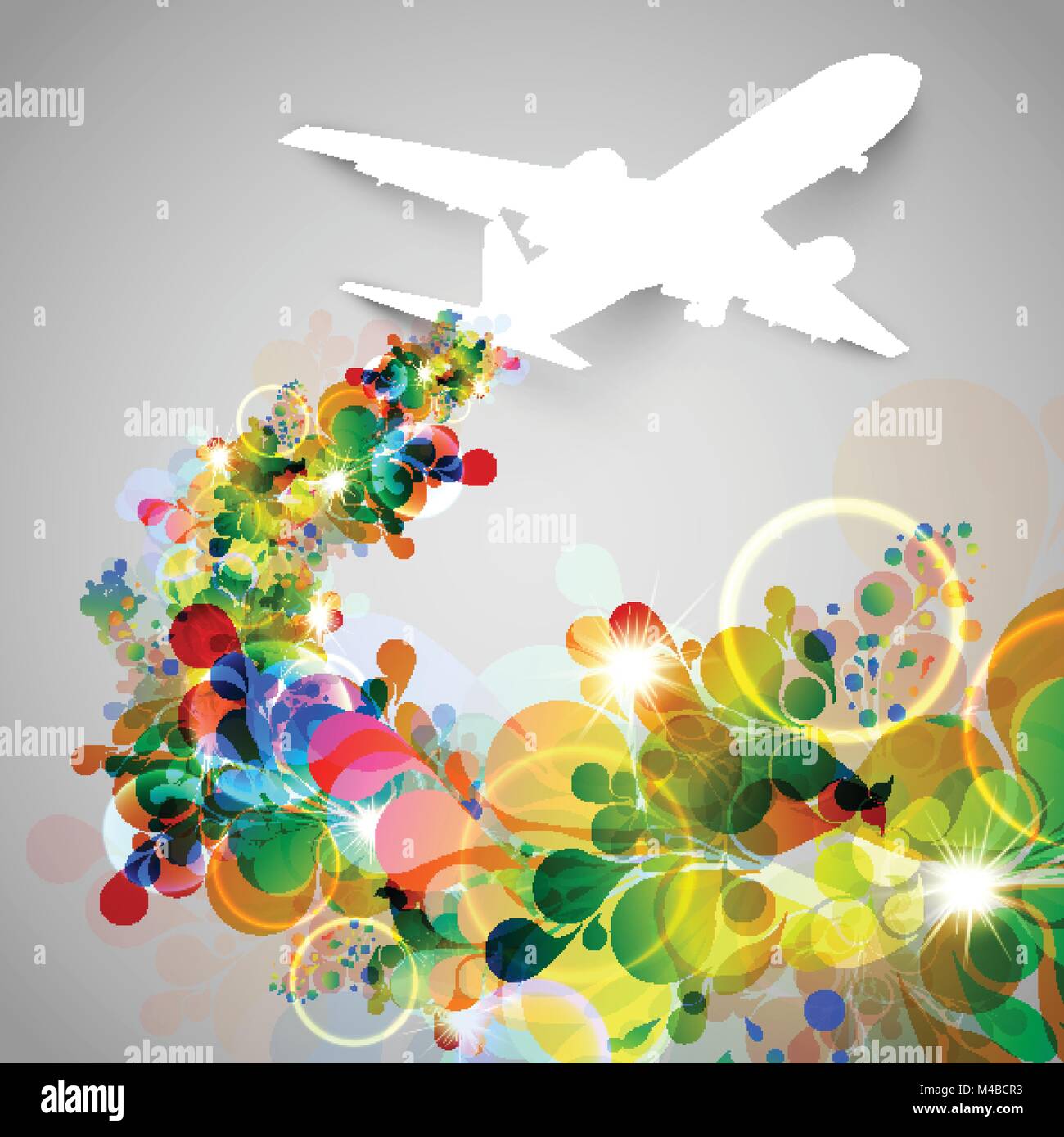 Colorful plane/flying vector illustration Stock Vector Image & Art - Alamy