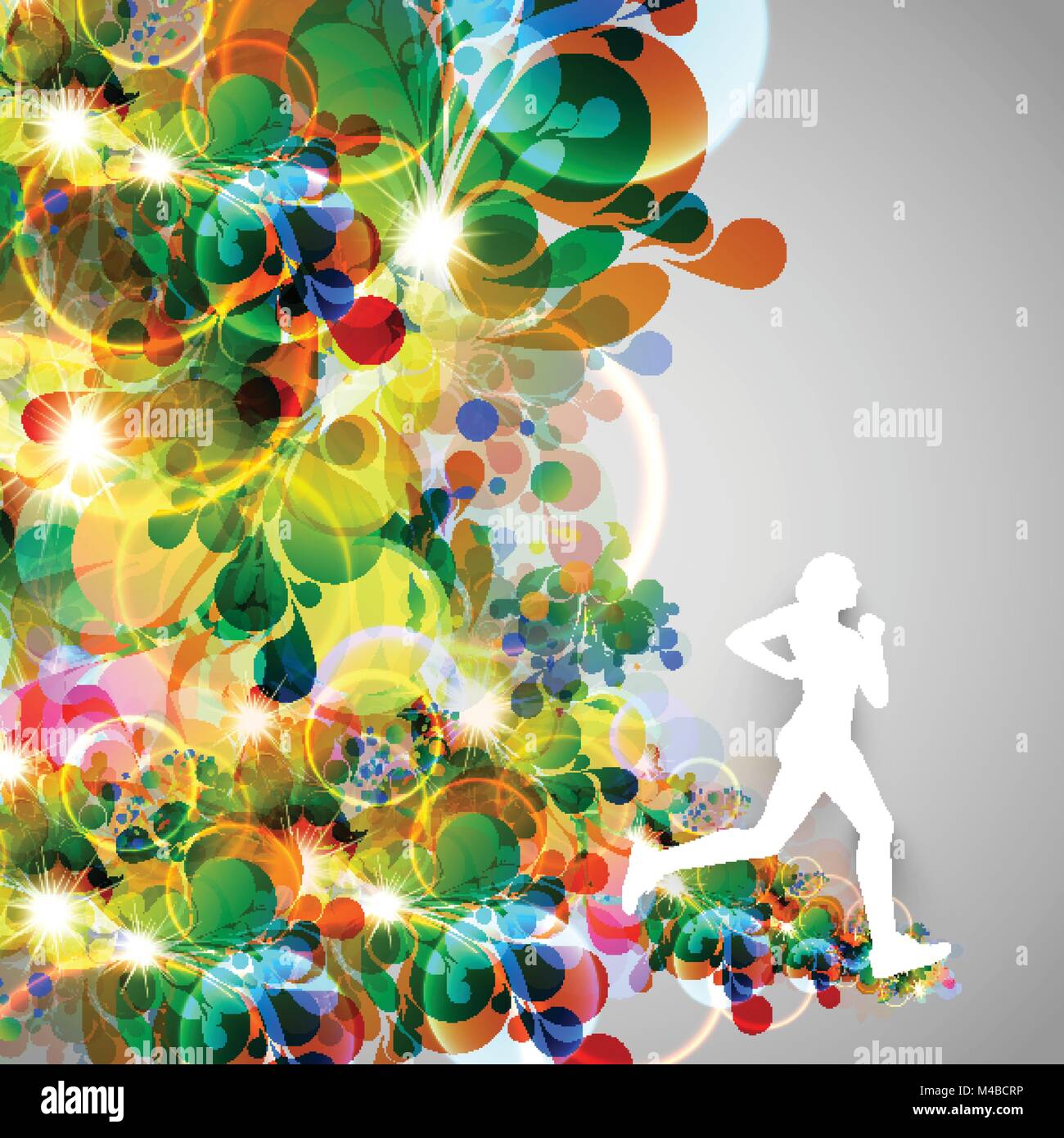 Colorful runner vector illustration Stock Vector Image & Art - Alamy