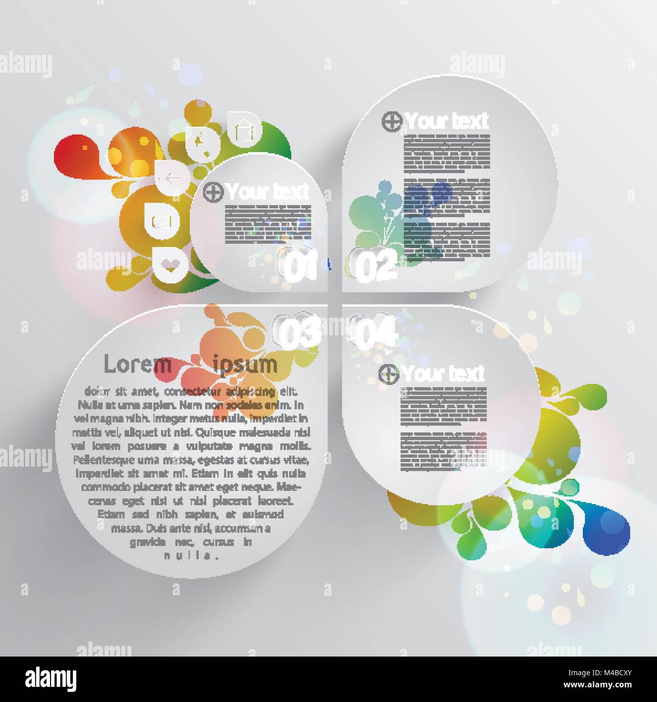 Colorful template for advertising, vector illustration Stock Vector ...