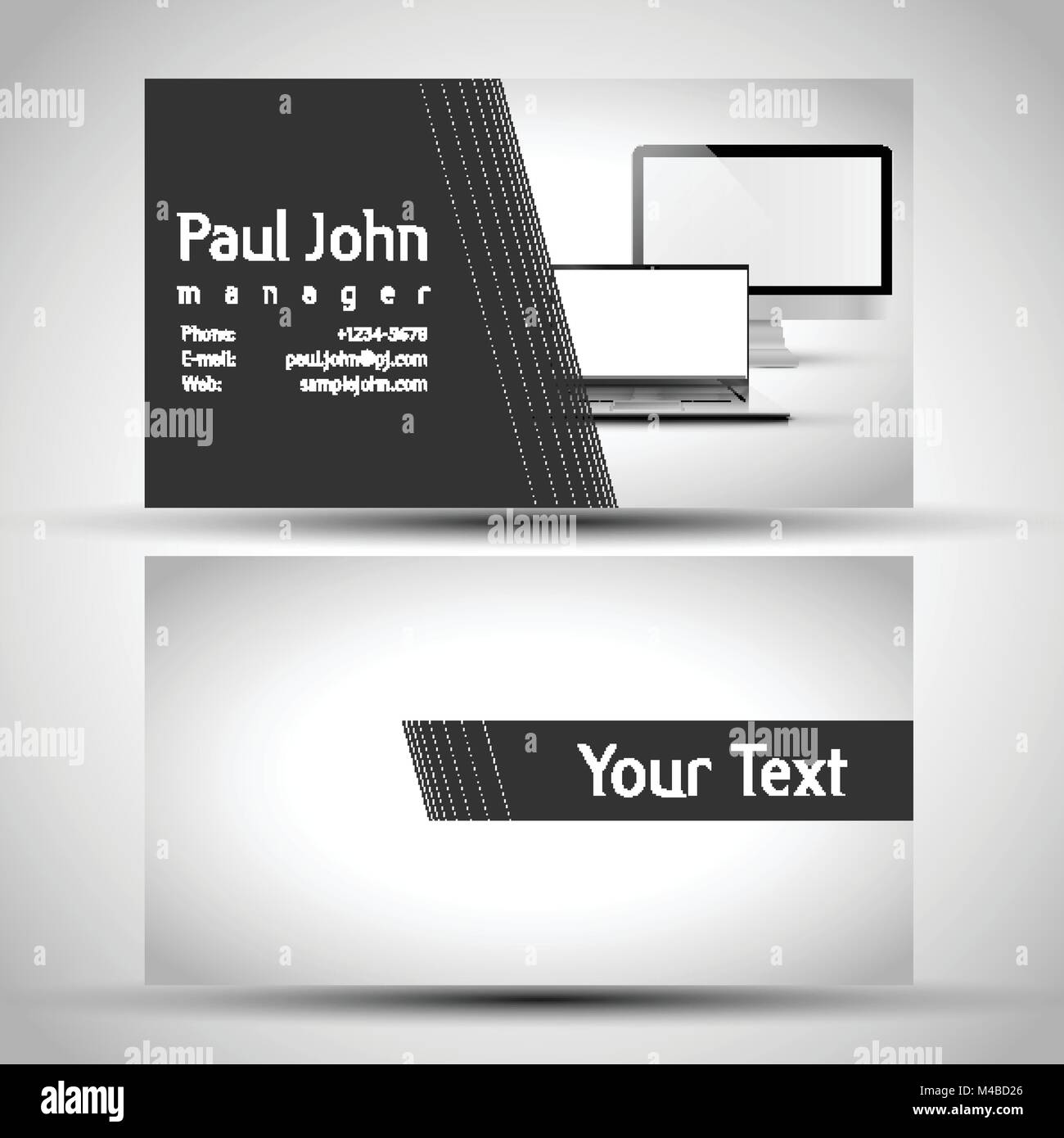 Abstract business card front and back design Stock Vector Image & Art ...