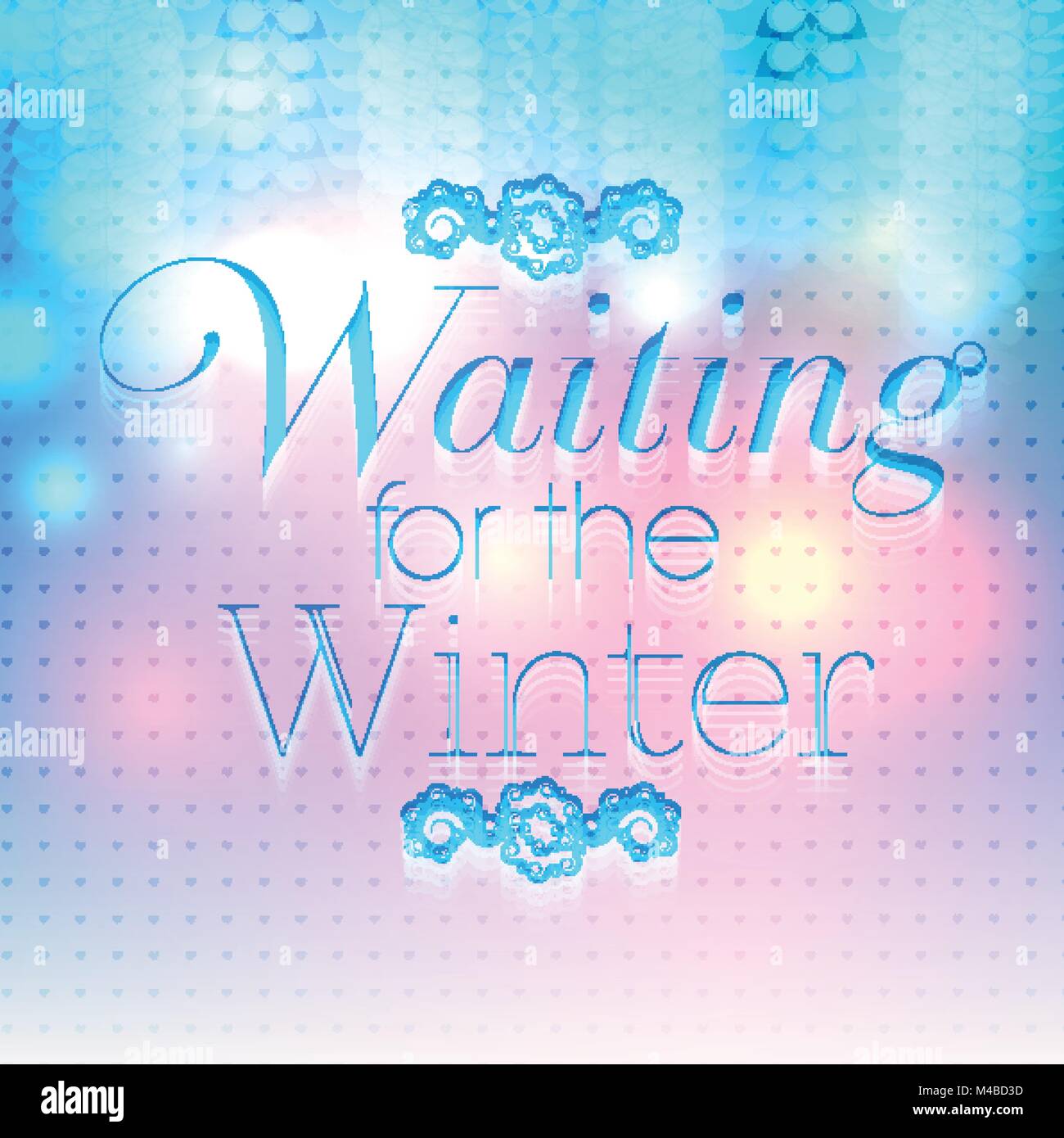 "Waiting for he winter" poster, vector illustration Stock Vector Image ...