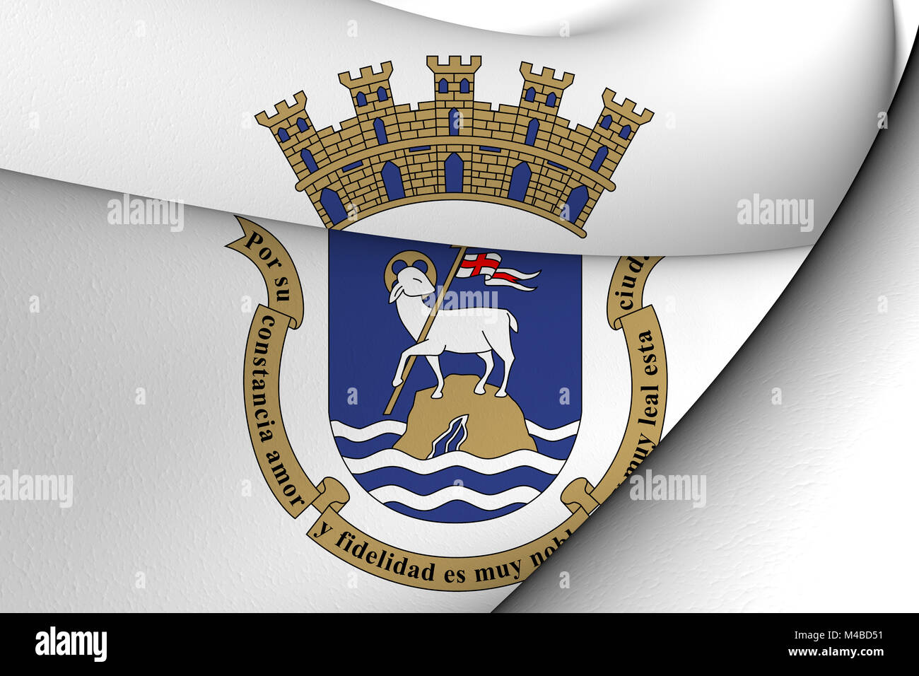 3D Flag of San Juan Stock Photo - Alamy