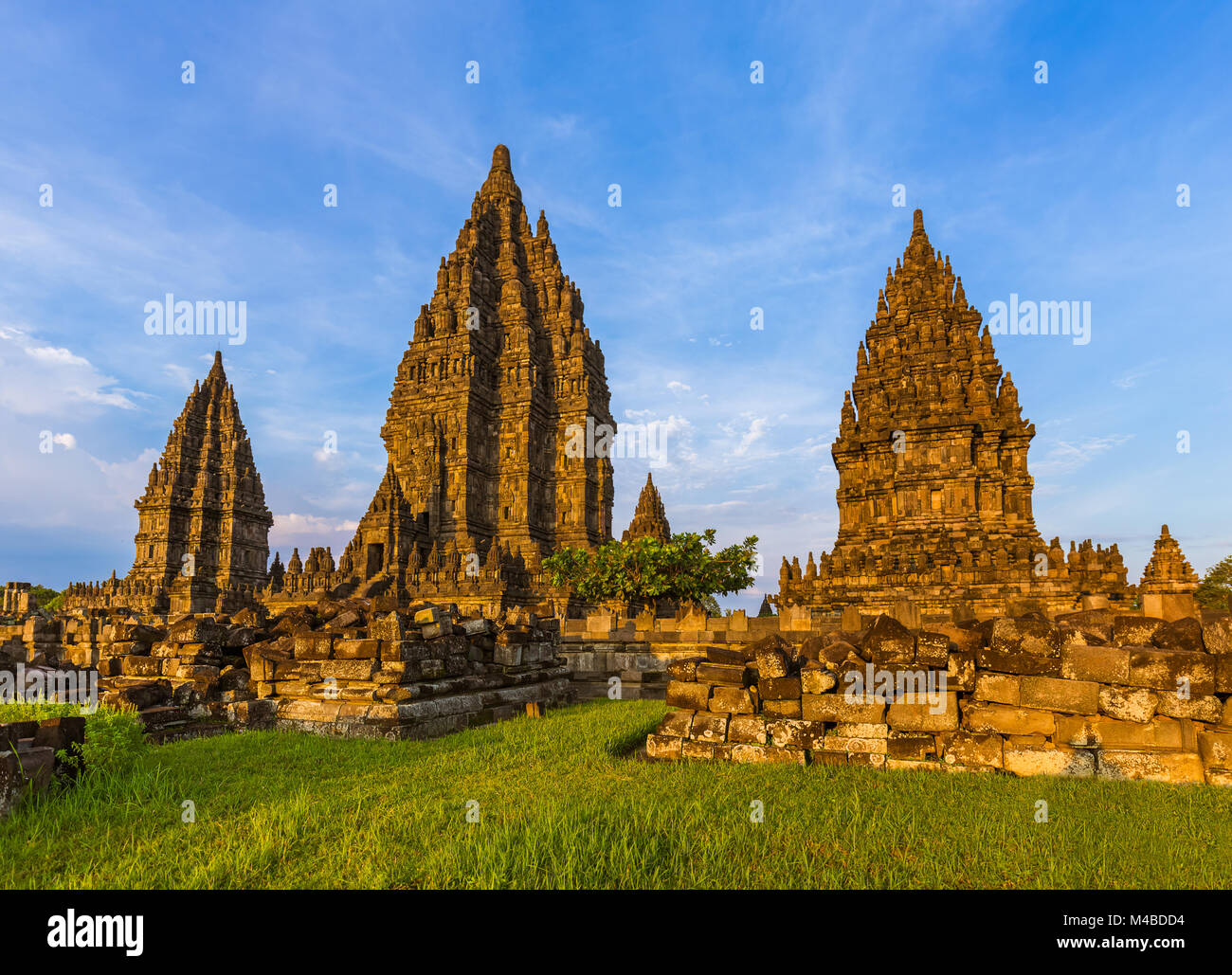 Prambanan temple near Yogyakarta on Java island - Indonesia Stock Photo ...
