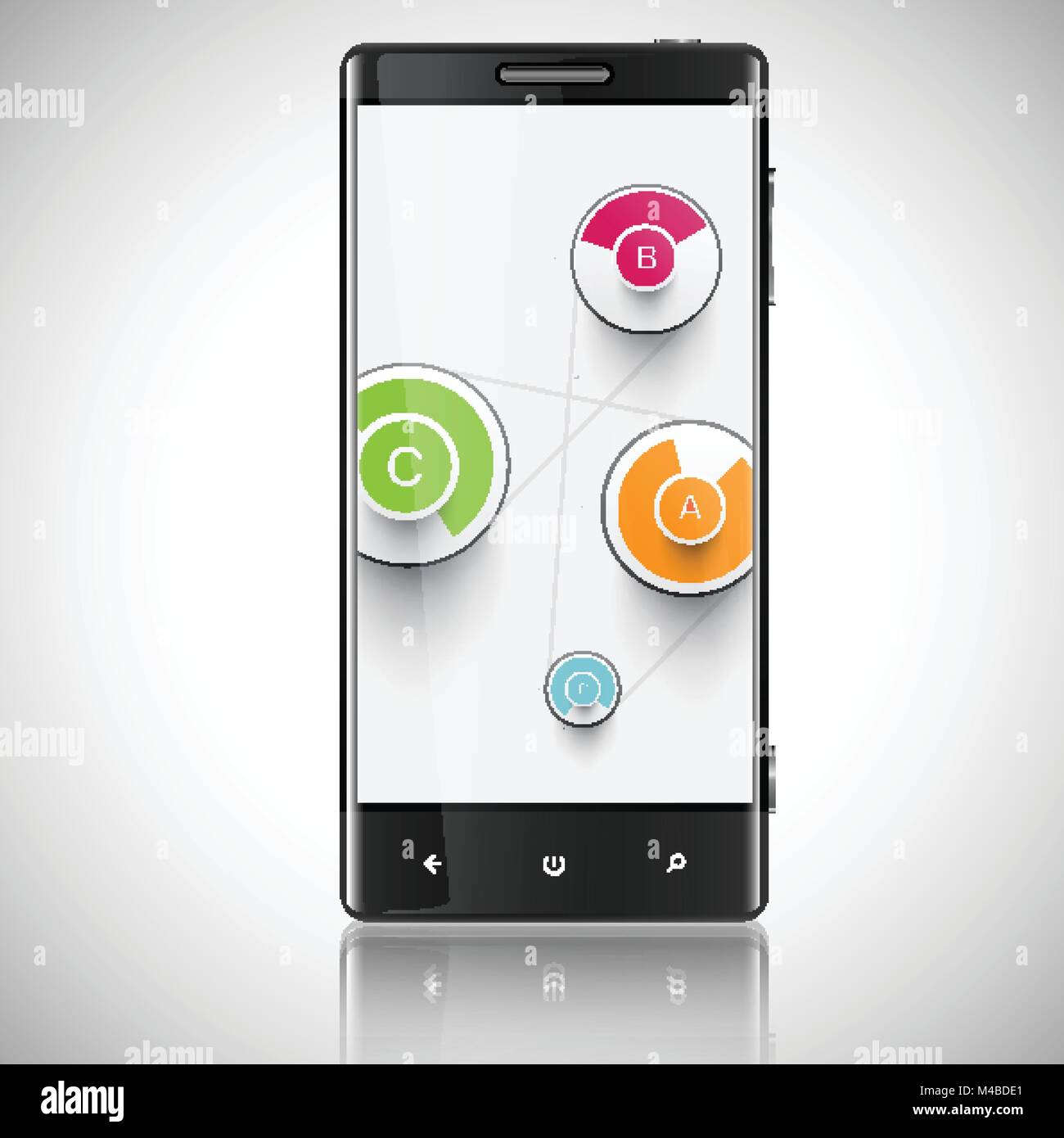 Smartphone, mobile phone isolated, realistic vector illustration Stock ...