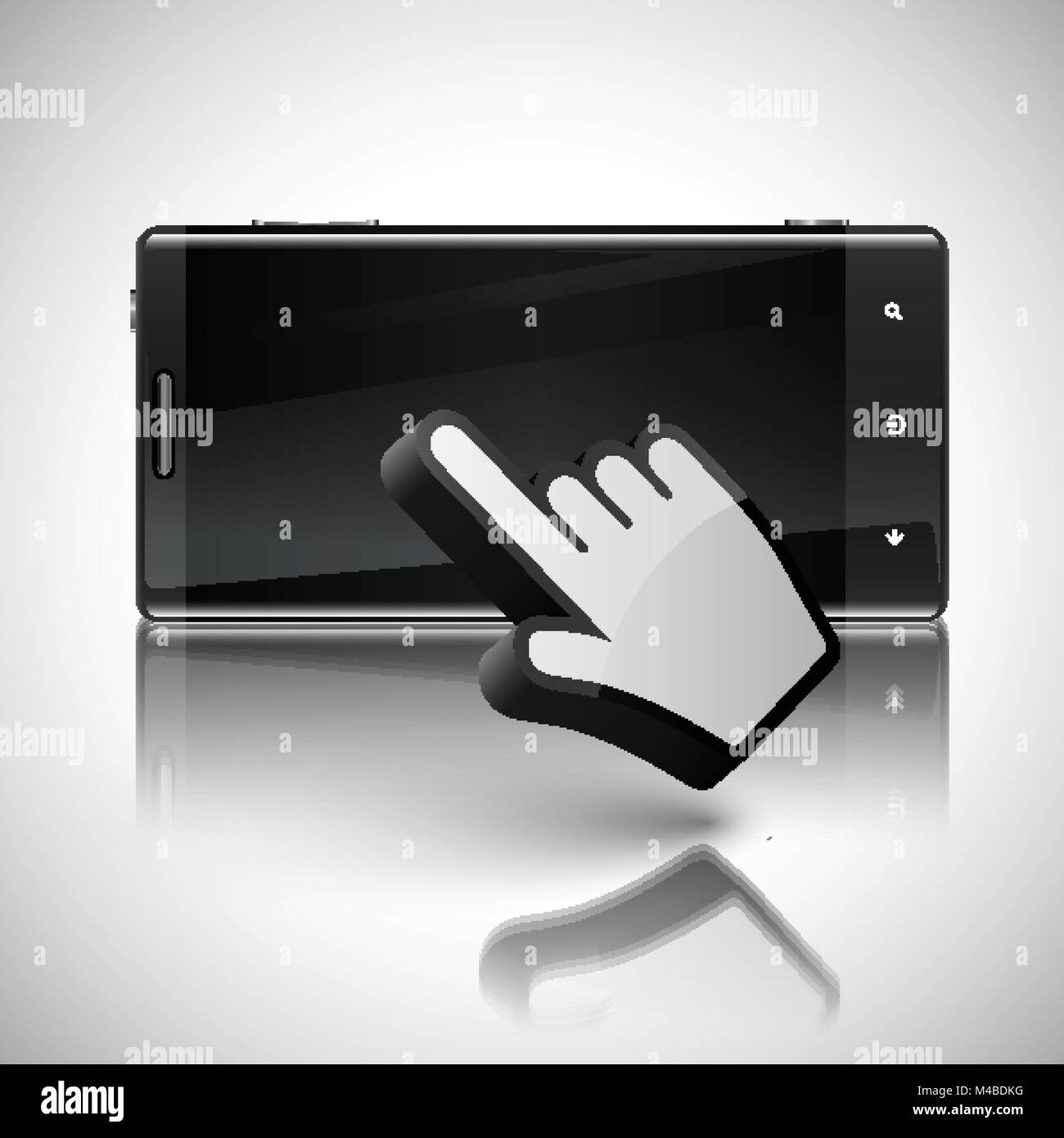 Click on the screen mobile phone, vector Stock Vector Image & Art - Alamy