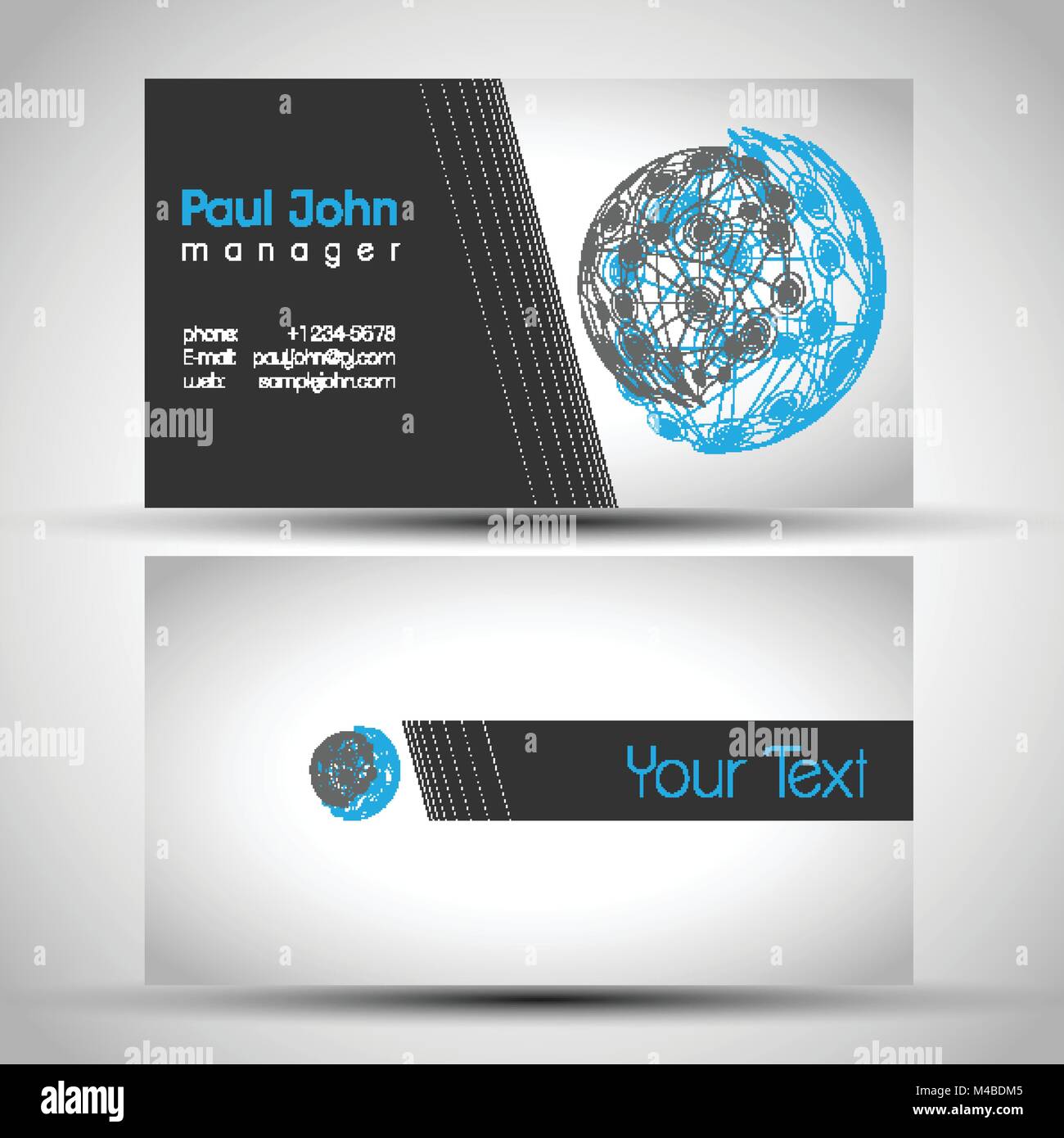 Abstract business card front and back design Stock Vector Image & Art ...
