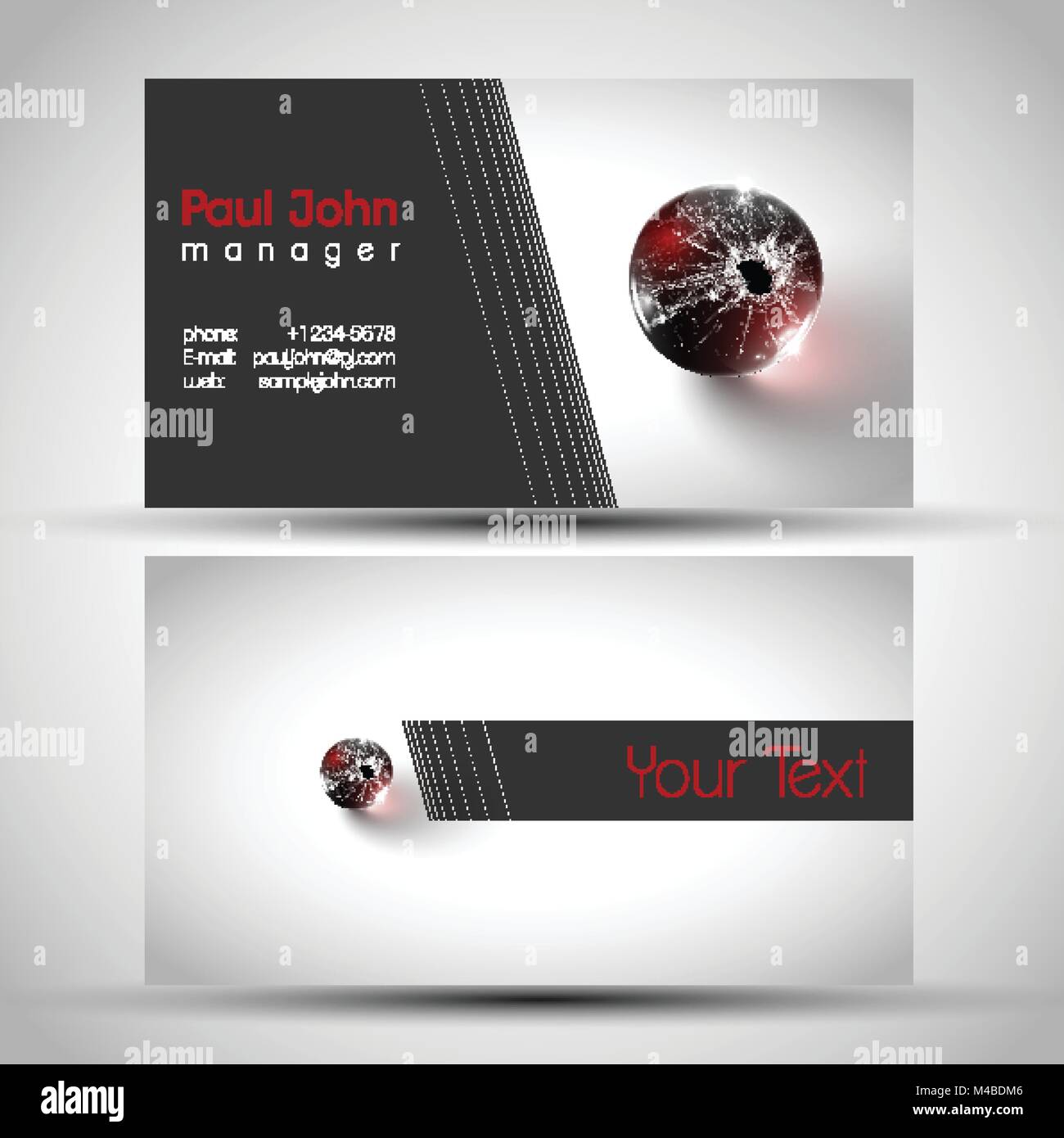 Abstract business card front and back design Stock Vector Image & Art ...