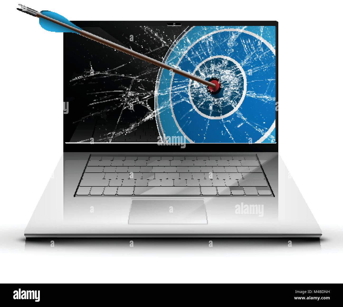 An arrow and a laptop, vector Stock Vector Image & Art - Alamy