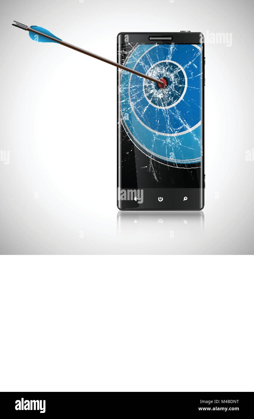An arrow and a mobile phone, vector Stock Vector Image & Art - Alamy