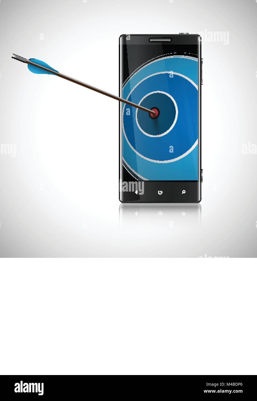 An arrow and a mobile phone, vector Stock Vector Image & Art - Alamy