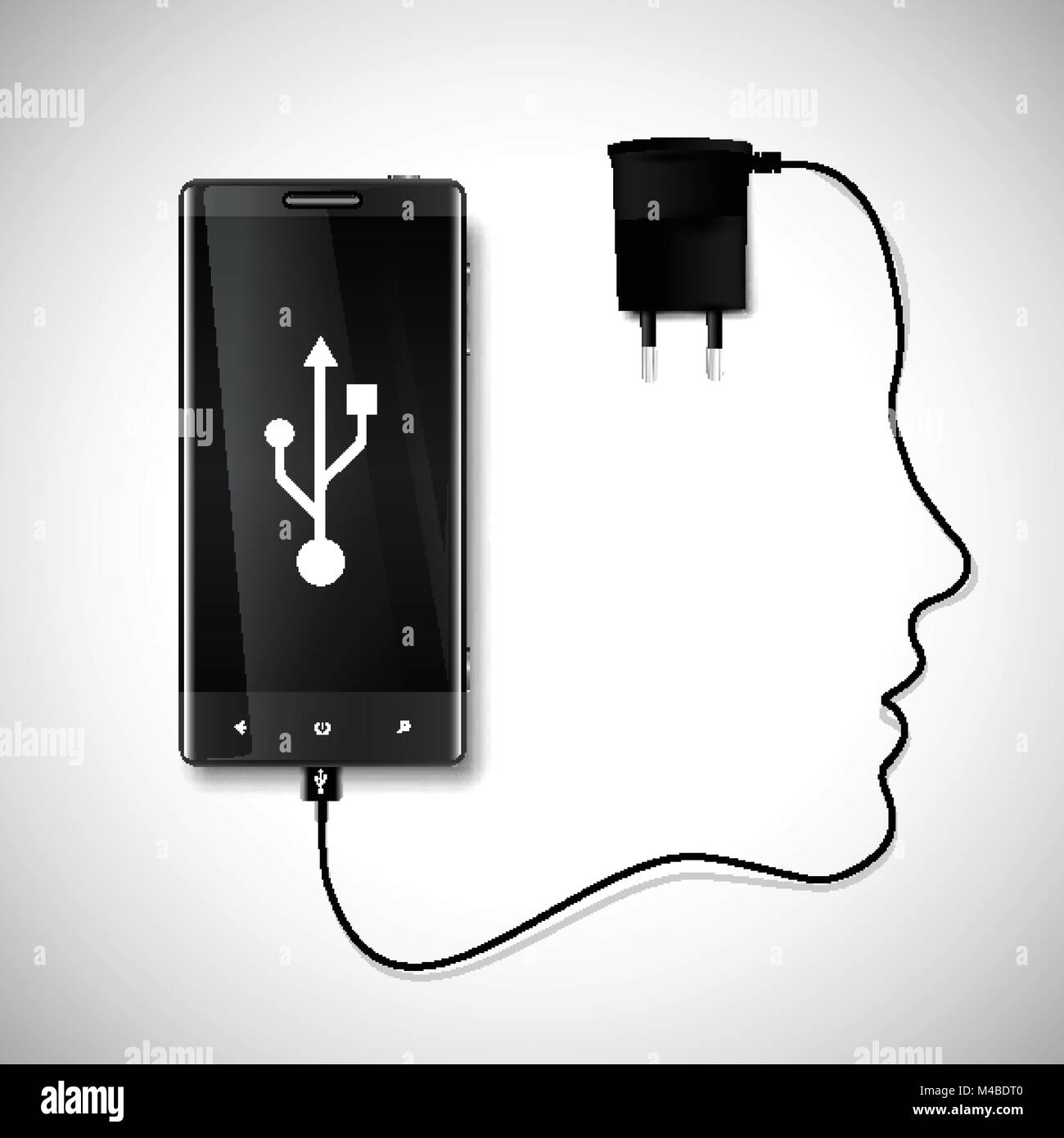 Mobile phone with a face Stock Vector Image & Art - Alamy