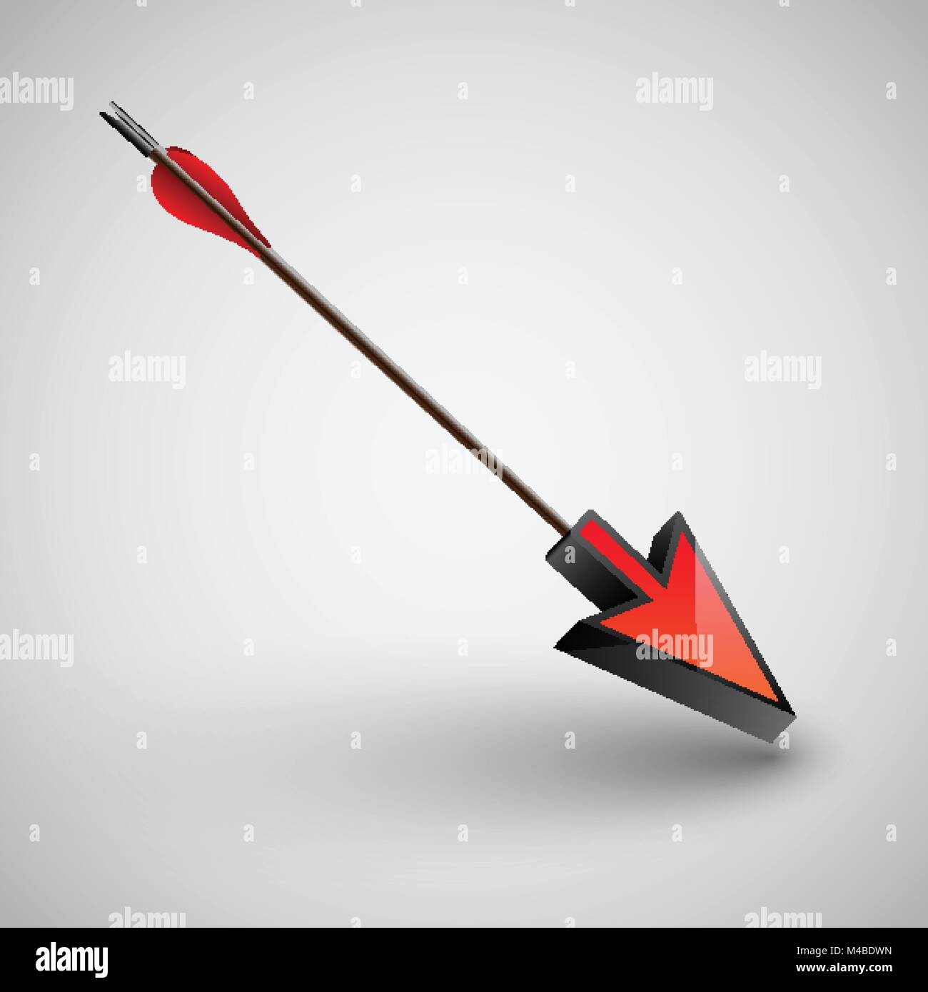 Arrow with arrowhead, vector Stock Vector Image & Art - Alamy