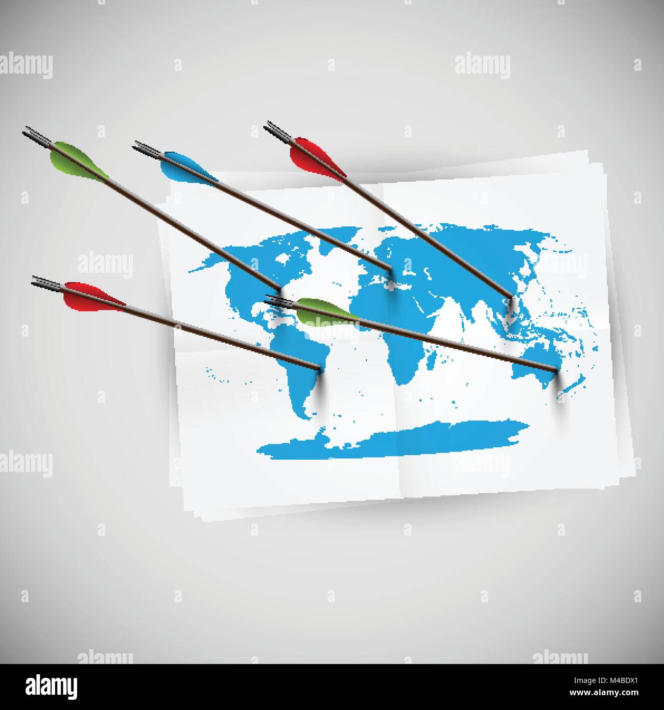 World map with arrows, vector Stock Vector Image & Art - Alamy