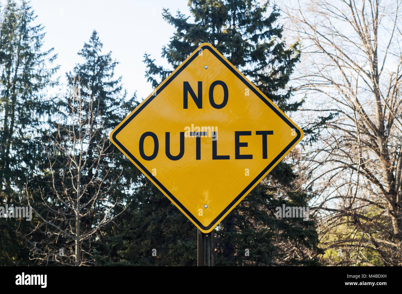 Yellow road sign Stock Photo - Alamy