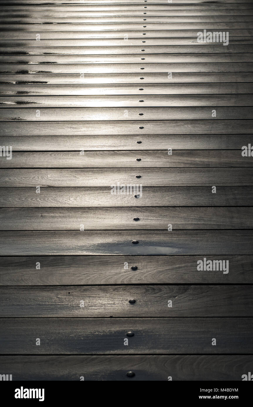 Surface of wet wooden boards Stock Photo - Alamy