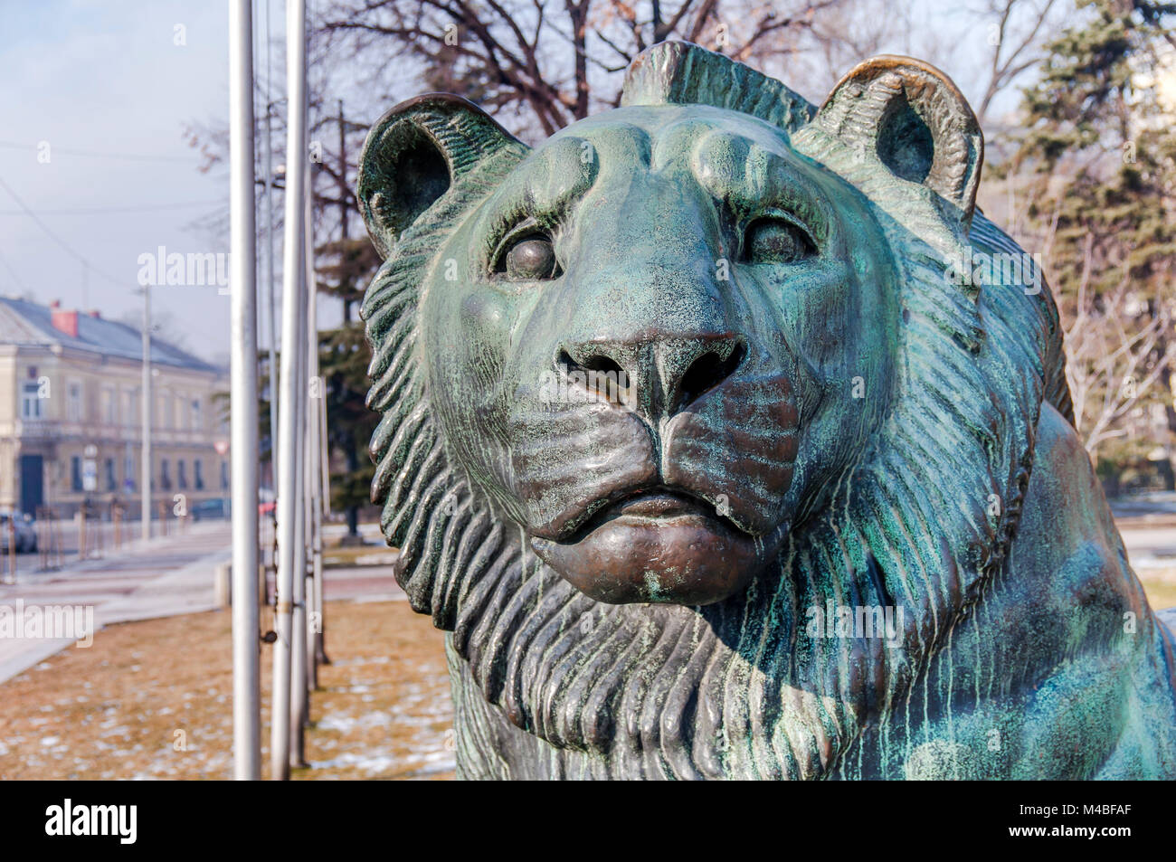 Roman lion statue hi-res stock photography and images - Alamy