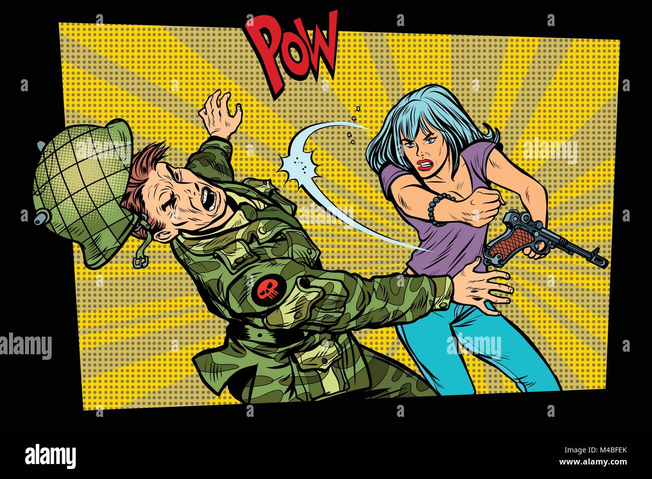 Woman kick boxing cartoon Stock Vector Images - Alamy