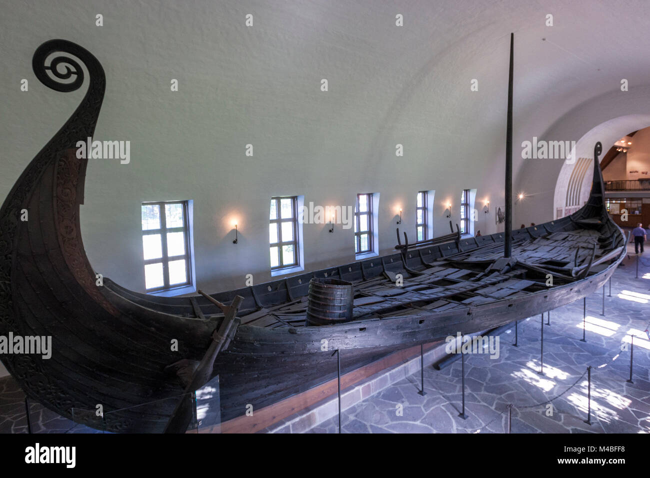 Oseberg Ship in Viking Ship Museum, Huk Aveny, Oslo, Norway Stock Photo ...